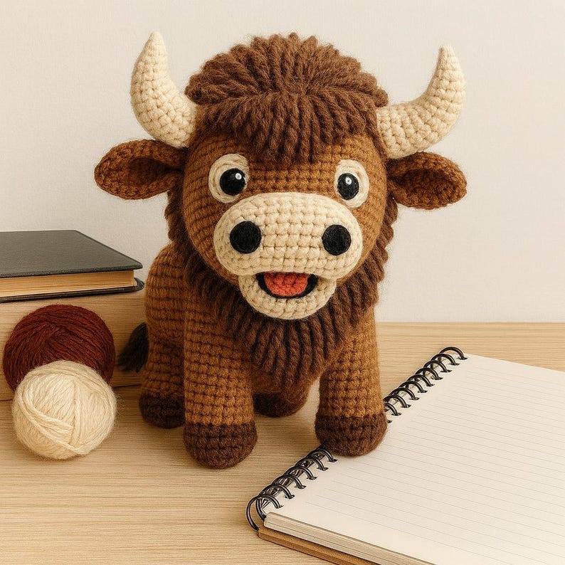 Buffalo Crochet Pattern – Amigurumi Bull Plush, Beginner Friendly (PDF ...