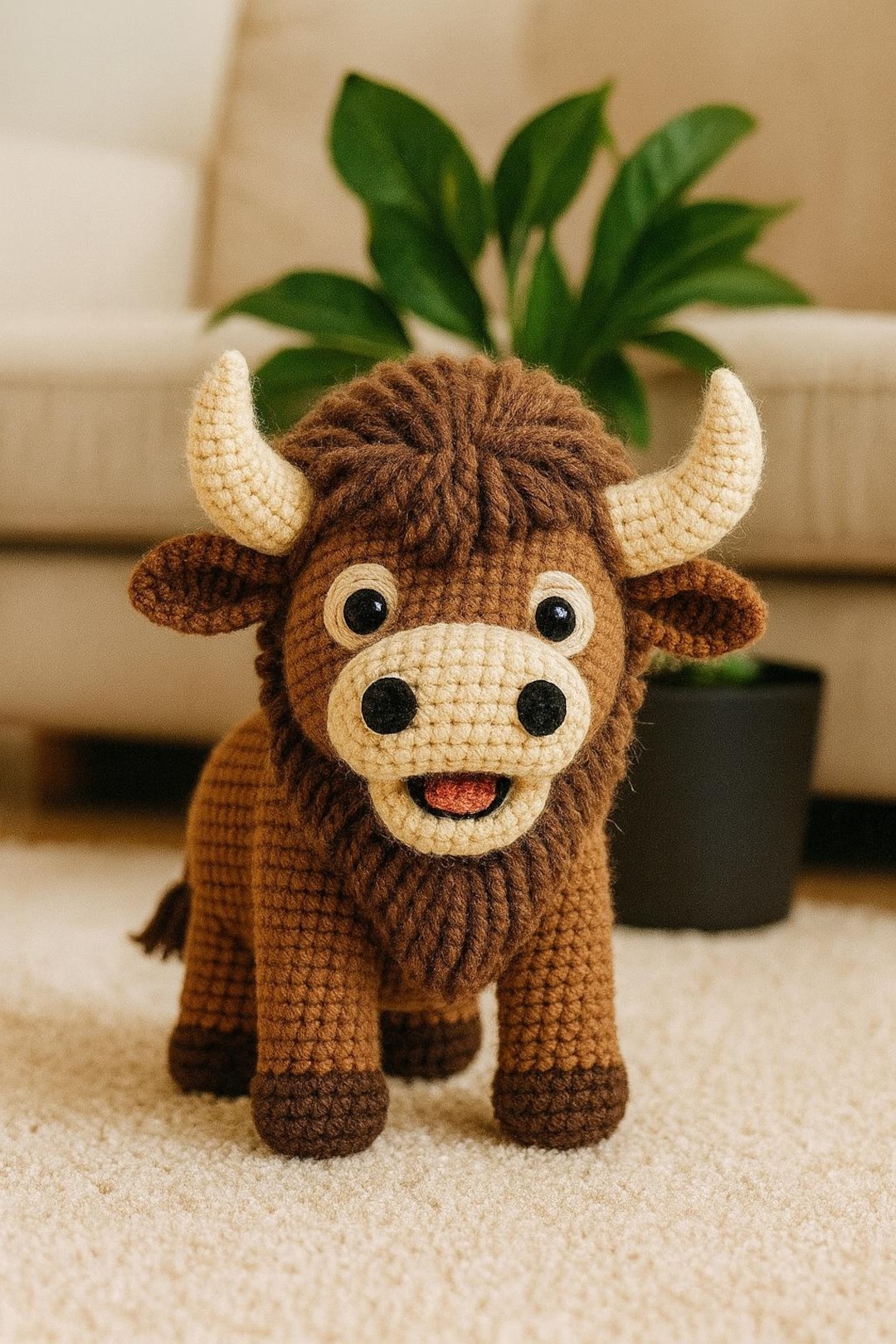 Buffalo Crochet Pattern – Amigurumi Bull Plush, Beginner Friendly (PDF ...