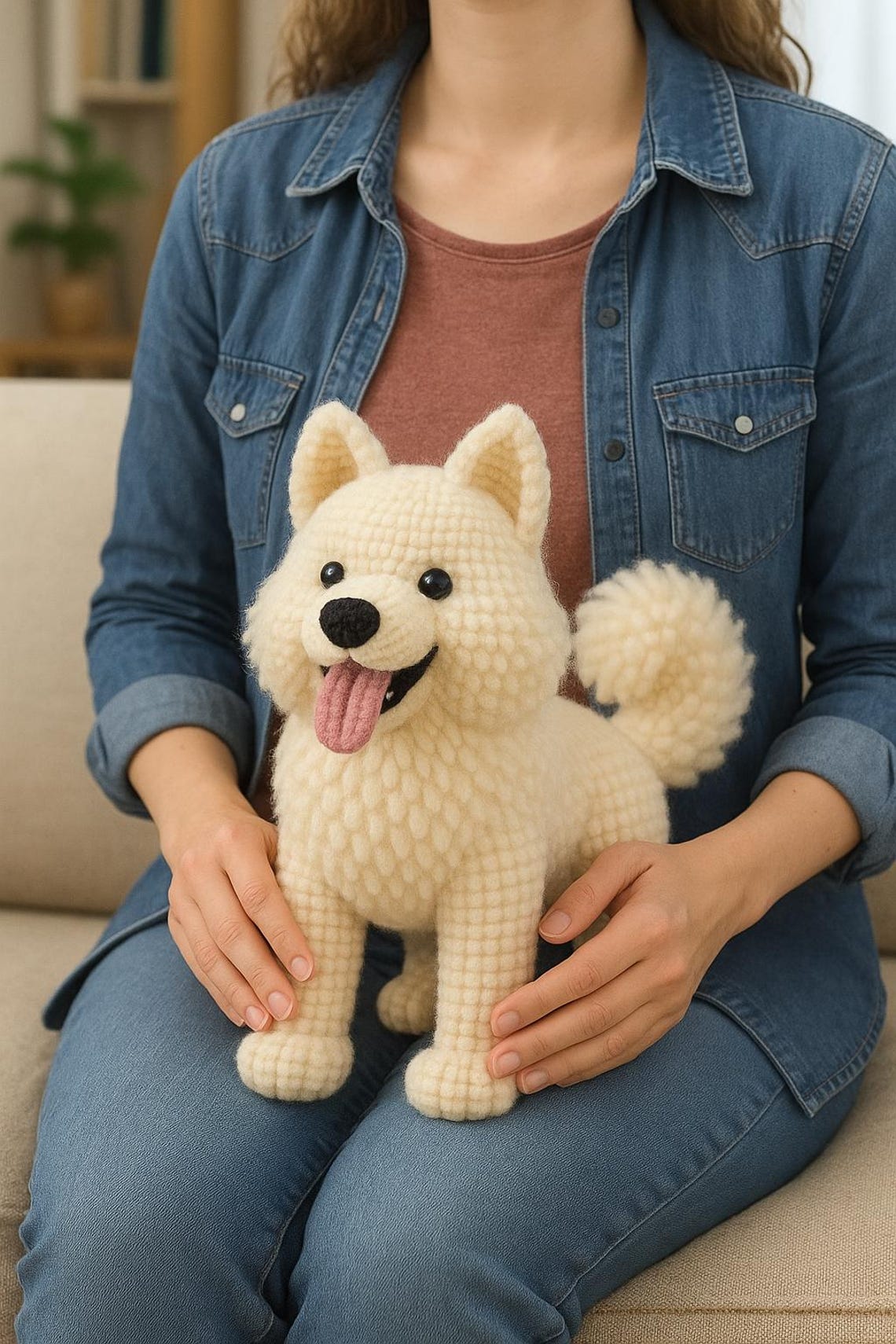 Samoyed Dog Crochet Pattern • Amigurumi Puppy Plush (PDF Digital ...