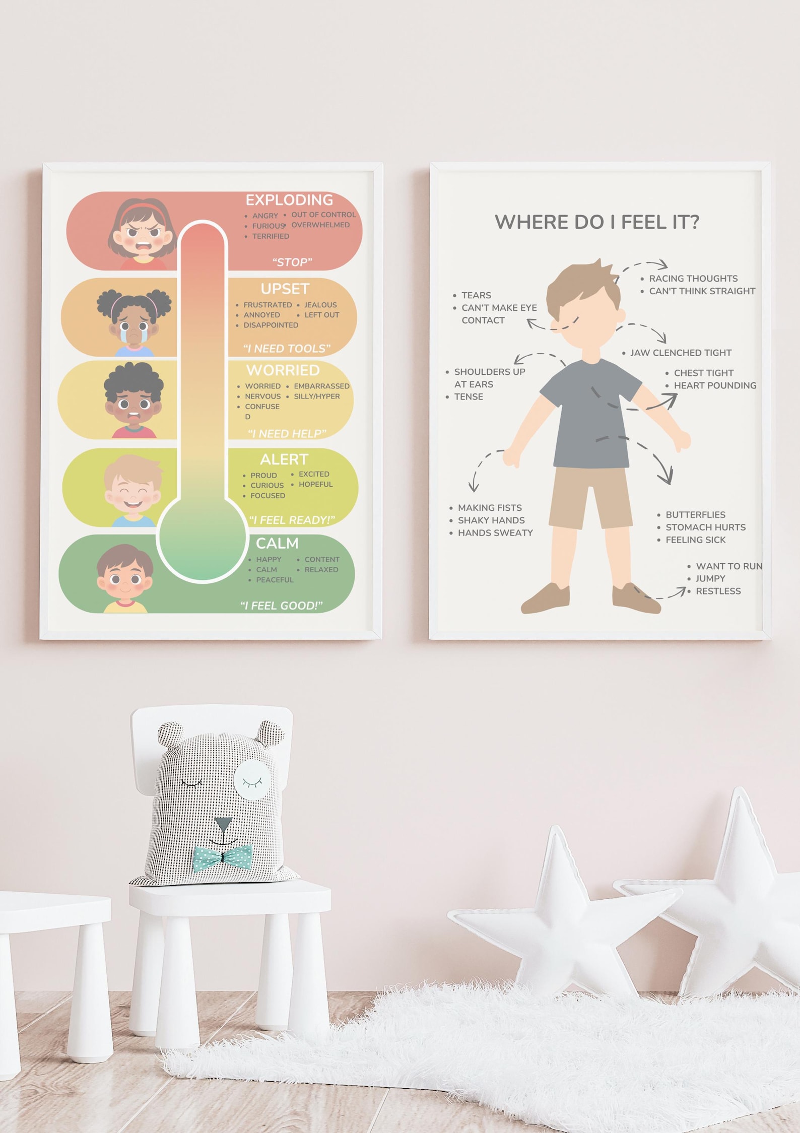 Feelings Thermometer Bundle | Kids Emotion Regulation | Coping Skills ...