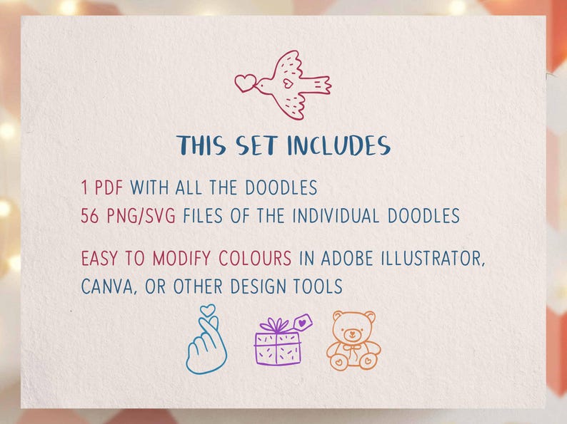 Hand-drawn Valentine’s Day Doodles Clip Art, Heart Love Illustration ...