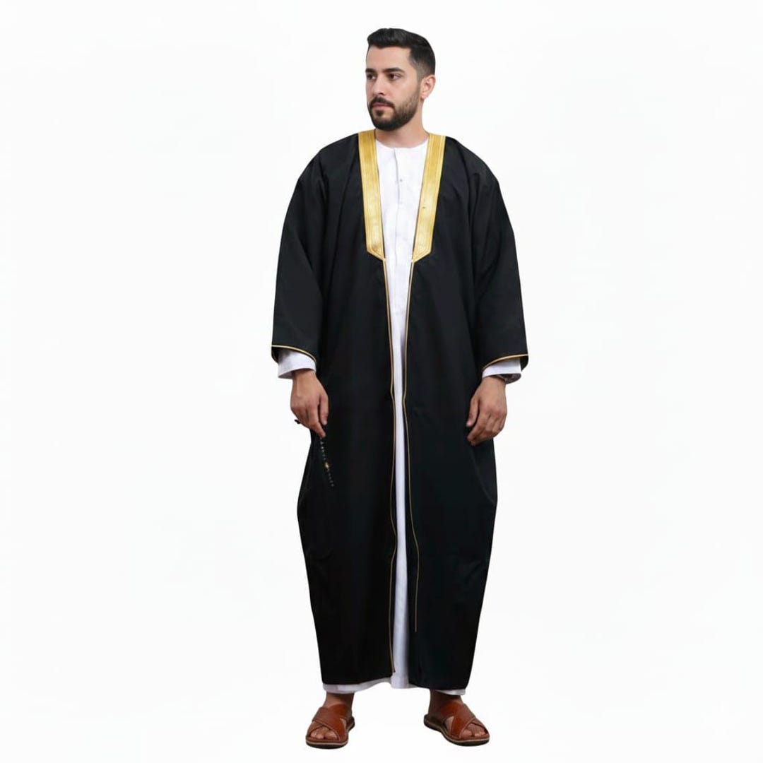 Men's Abaya Bisht | Islamic Arabian Cloak, Eid Wedding Robe - Etsy