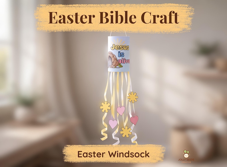 Jesus is Alive Empty Tomb Windsock Easter Kids Craft Template (digital Download) - Etsy UK