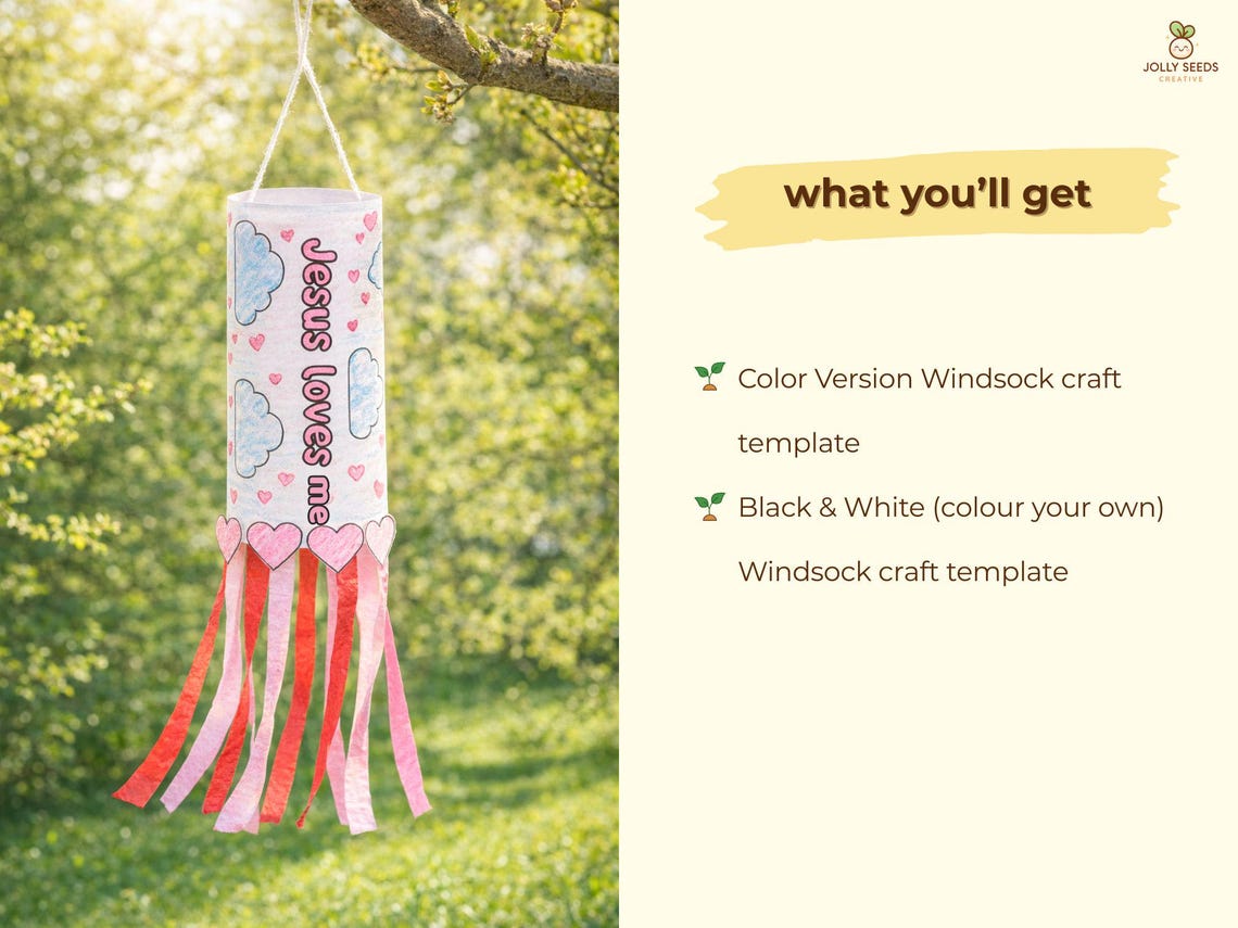 Christian Valentine Windsock Craft Kids Bible Activity Love Like Jesus ...