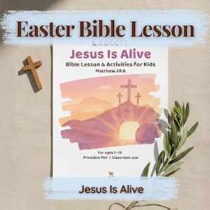 Jesus is Alive Easter Lesson, Kids Bible Activities, Christ ...