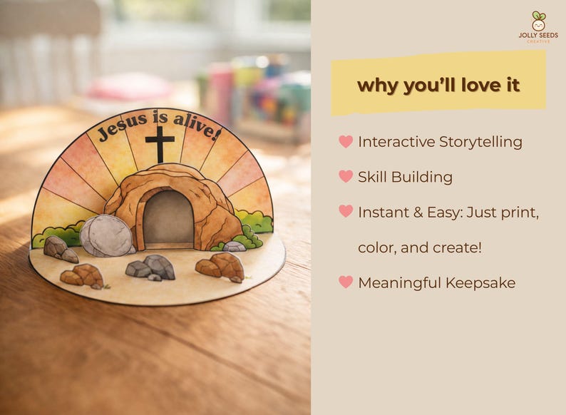 Easter Empty Tomb Diorama Craft: He is Risen Sunday School Activity ...