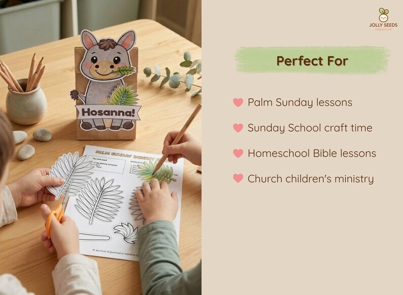 Palm Sunday Craft for Kids, Donkey Paper Bag Puppet, Jesus Entry Into ...
