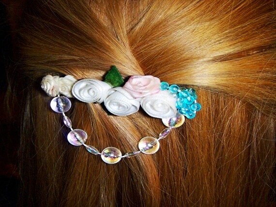 Hair Barrette, Girls Barrette, Wedding Favour, Barrette, Hairclip ...
