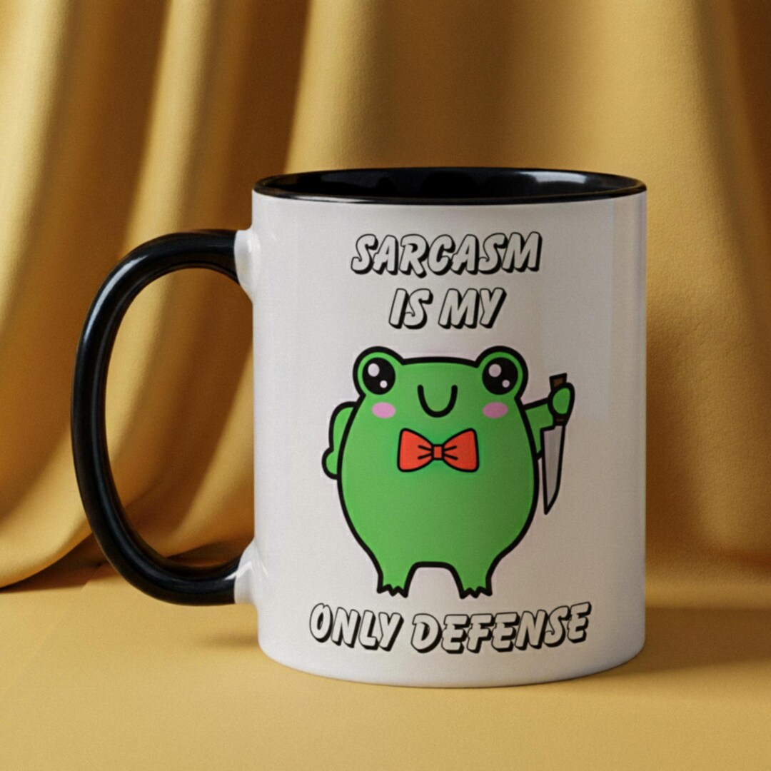 Classy but Stabby – Funny Frog Mug With Knife - Etsy