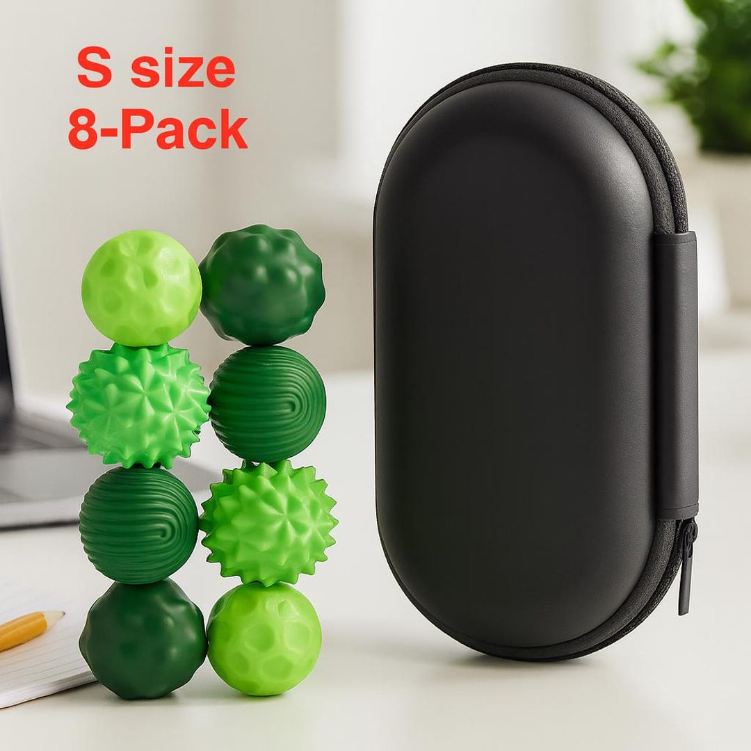Magnetic Fidget Balls Toy – Sensory Desk Gadget, Silicone Roller Sphere ...