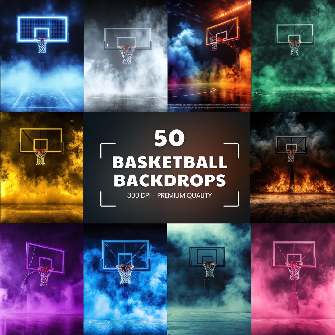 Basketball Photography Backdrops: Sports Banner Backgrounds (digital ...