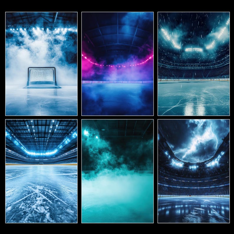 Hockey Digital Backdrops, Hockey Background for Hockey Banner, Sports ...