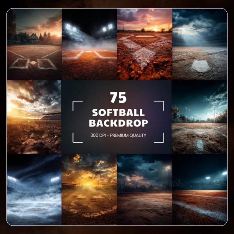 500+ Bundle Sport Backdrops & Overlays: Football,softball, Volleyball ...