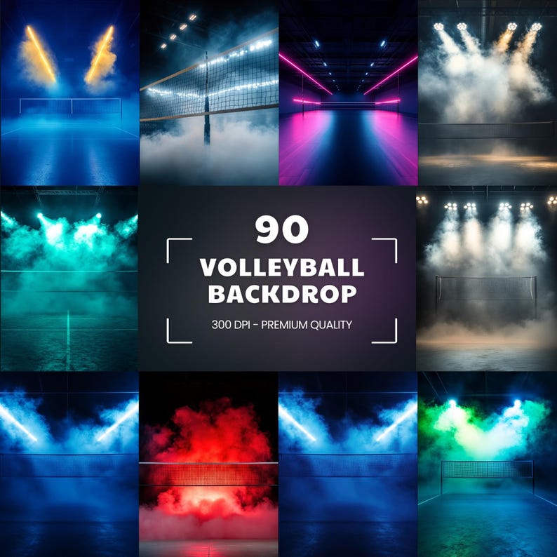 Volleyball Photo Backdrop | Sports Poster & Senior Banner (digital ...