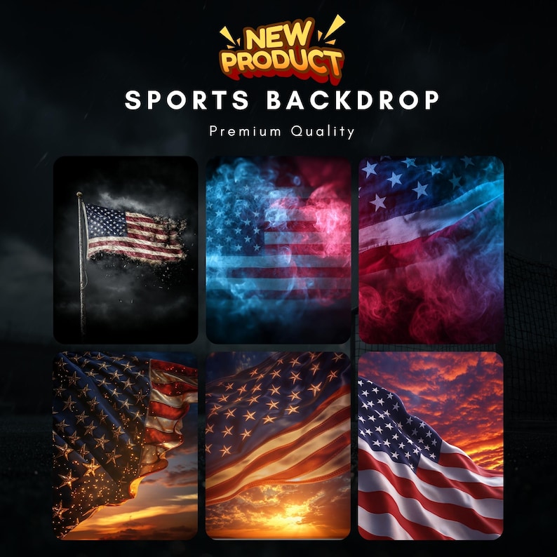 United States Flag Backdrops, Sports Poster, American Flag Sport Poster ...