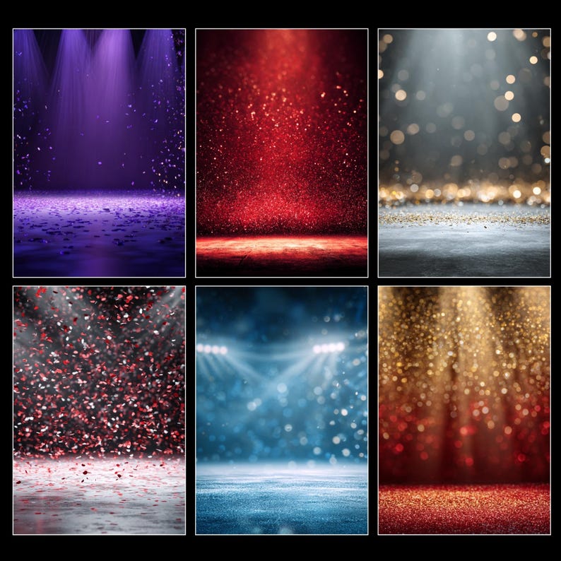 Glitter Confetti Digital Backdrops, for Cheer & Dance Banner ...