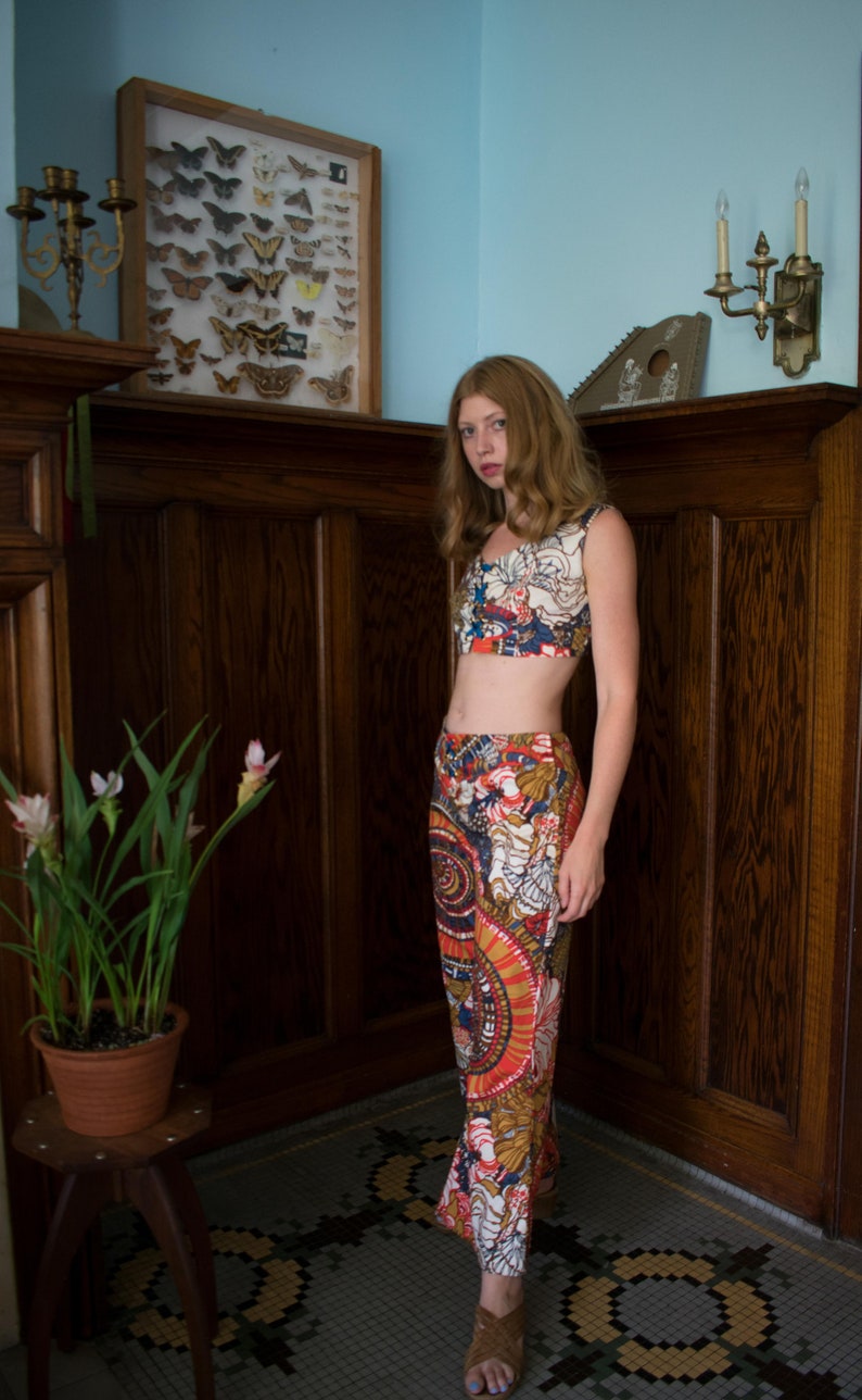 Rare 1960s Saxlin Dansk Design Midriff Crop Top Pants Set Made - Etsy