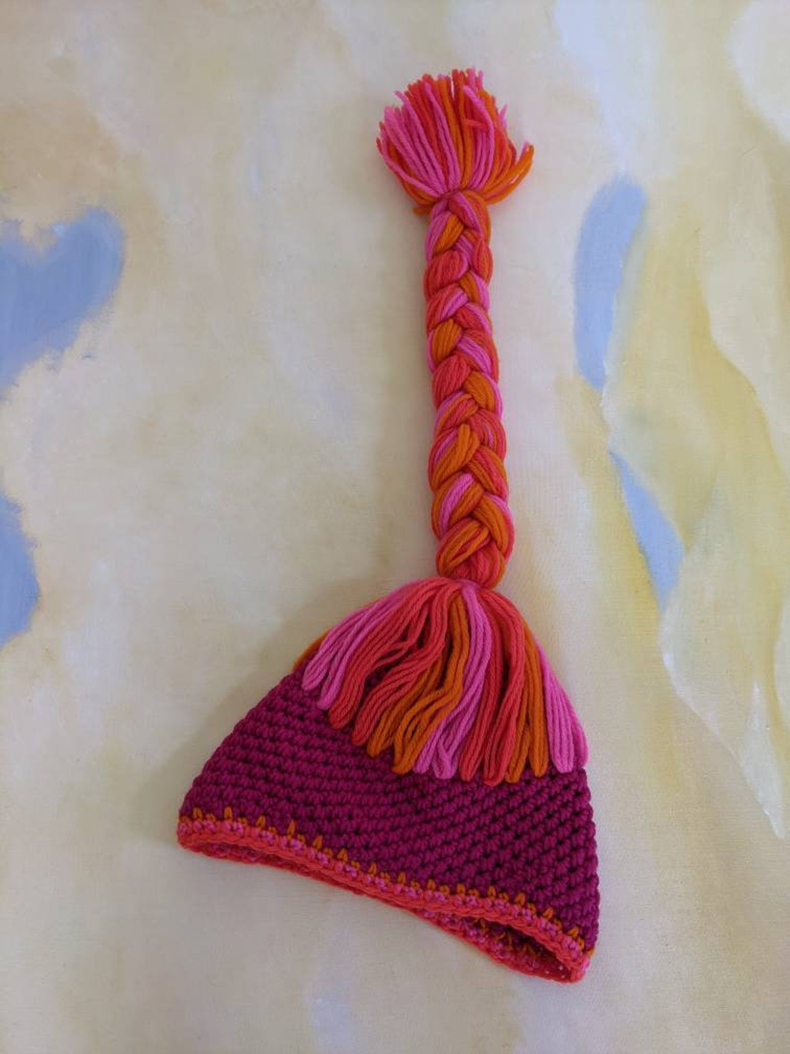 1960s Knit Wool Hat With Yarn Brain Made in Rome - Etsy