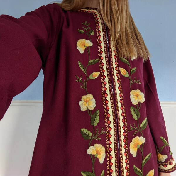 Embroidered Coat - Etsy