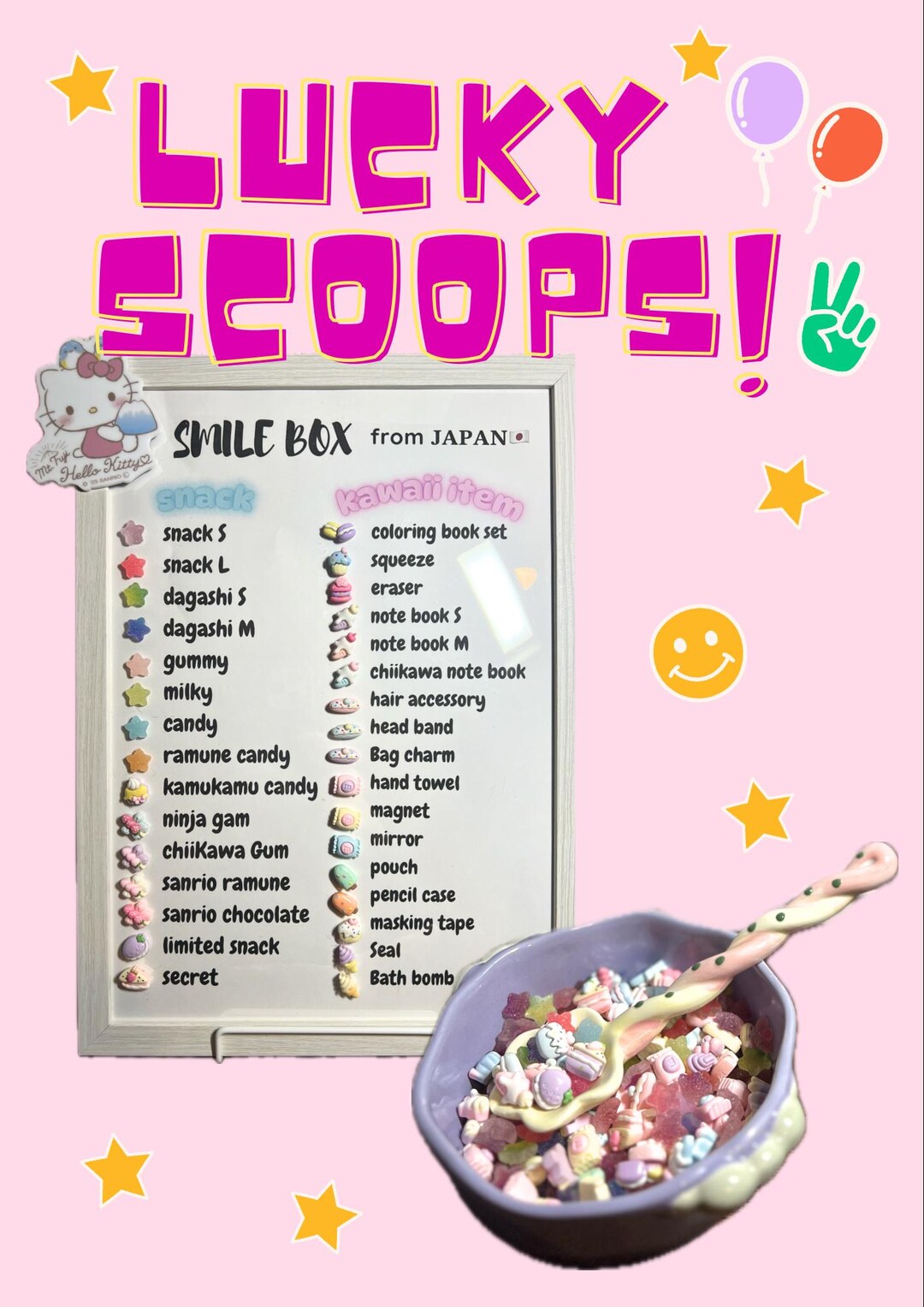 Japanese Sweets *lucky Scoops *dagashi, Limited to Certain Regions - Etsy