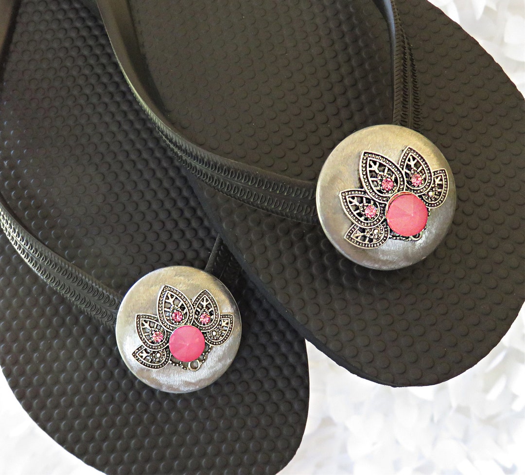 Pink Lotus Flower Flip Flop Wrapping Jewelry Accessories ...