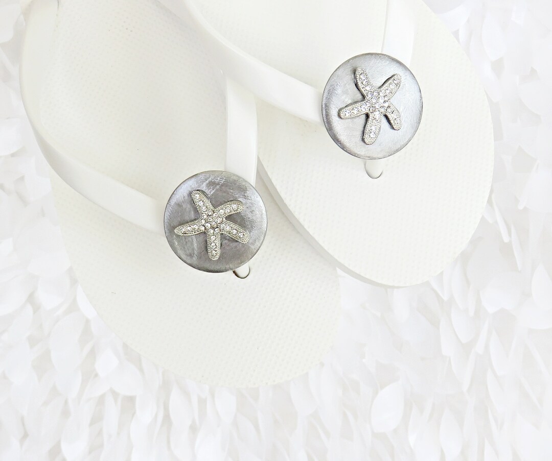 Destination Wedding Flip Flop Clips, Rhinestone Starfish Accessories ...
