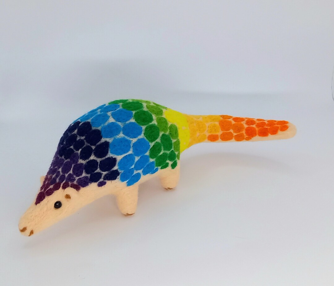 Hope the Rainbow Armadillo Needlefelt Textile Art - Etsy