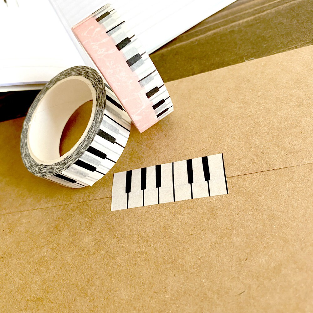 Piano Keys Music Staff Lines Decorative Washi Tape 10m Full - Etsy