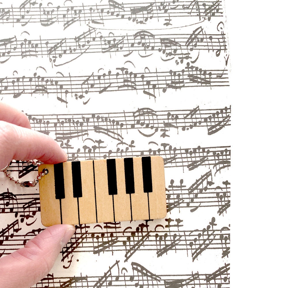 Personalized Wooden Piano Keys Keychain, Musician Gift, Music Gifts ...