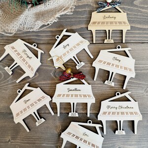 Personalized Wooden Grand Piano Ornament, Musician Gift, Music Ornament ...