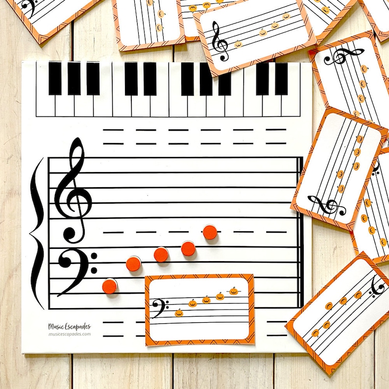 Halloween Printable Music Game, Halloween Activity, Pumpkin Pattern ...