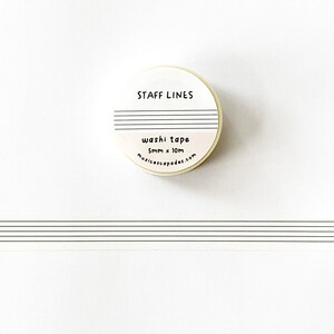 Music Staff Treble Alto Bass Clef Washi Tape, 10m Washi Tape, Musician ...
