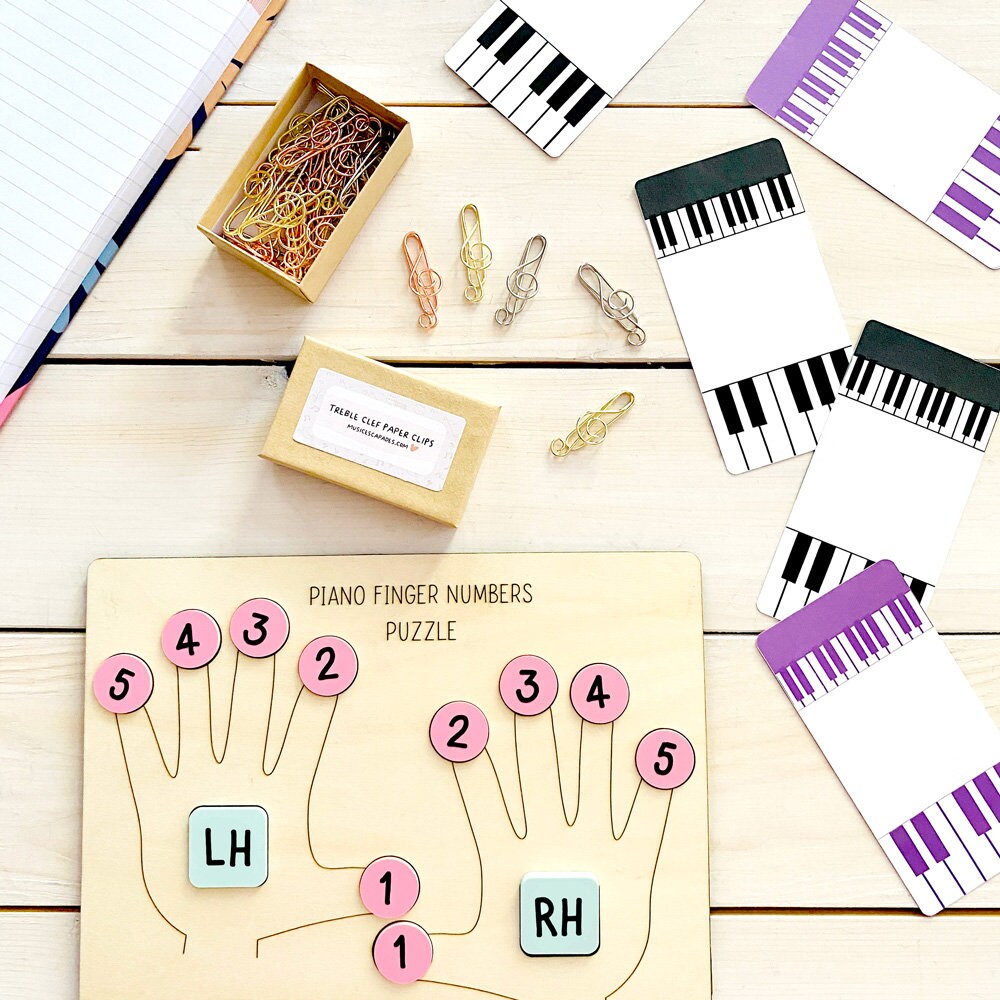 Piano Finger Numbers Wooden Puzzle Piano Lessons Music - Etsy UK