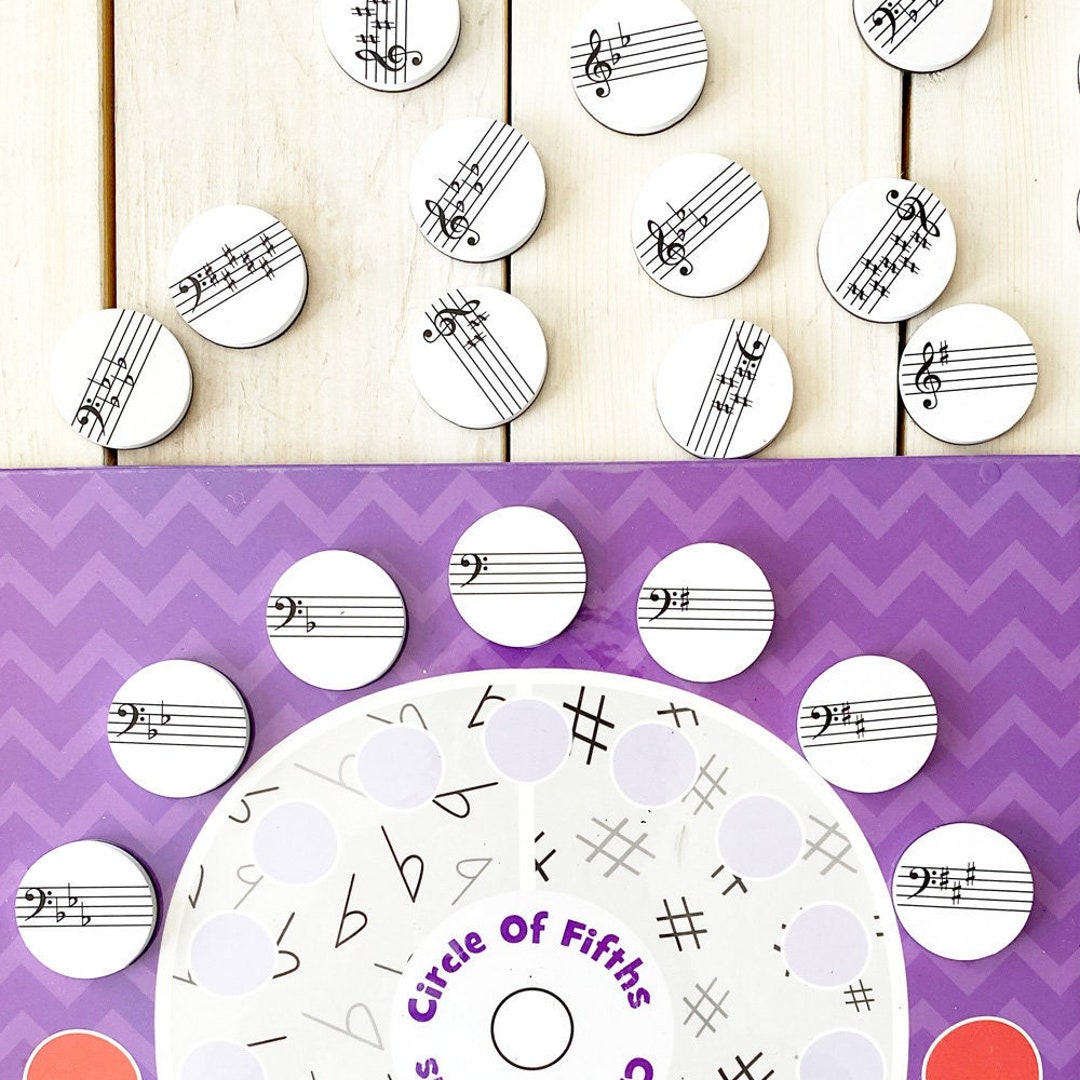 Music Key Signature Magnetic Discs, Music Theory Activity Game, Music ...