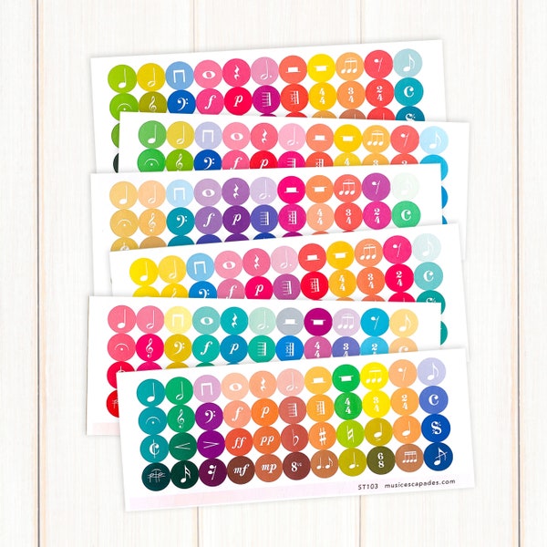 Musical Symbols Stickers - Etsy