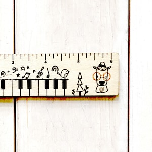 Personalized Wooden Piano Ruler, Musician Gift, Music Gifts, Music ...