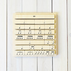 Wooden Music Note Rhythm Fraction Tiles and Puzzle for Music Center ...