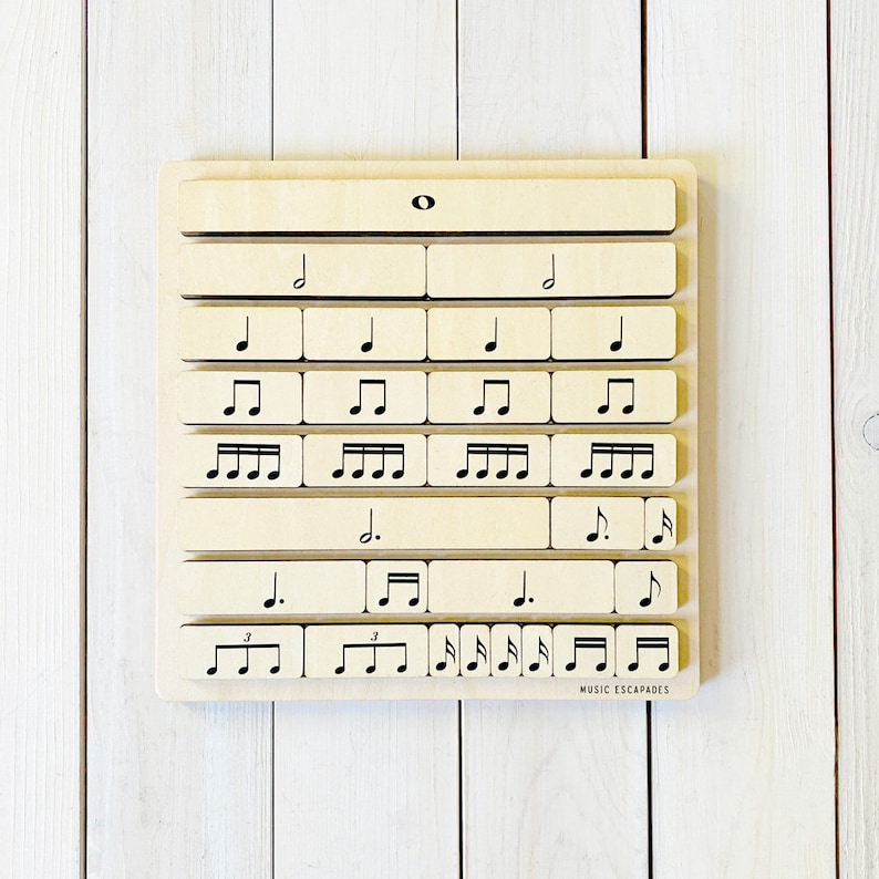 Wooden Music Note Rhythm Fraction Tiles and Puzzle for Music - Etsy