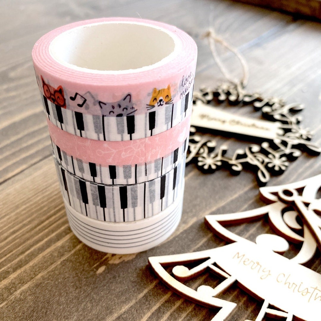 Piano Keys Music Staff Lines Decorative Washi Tape 10m Full - Etsy