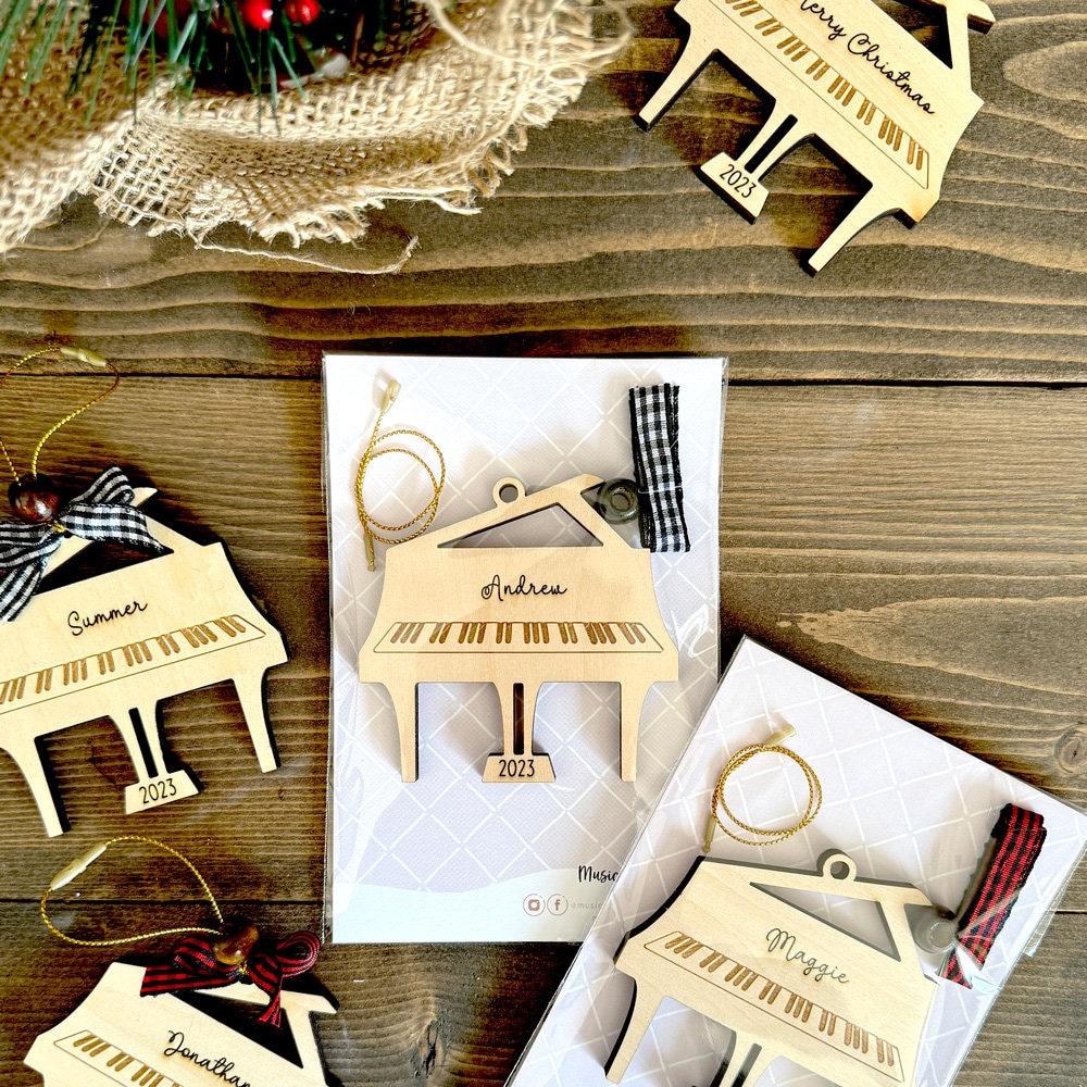 Personalized Wooden Grand Piano Ornament Musician Gift Music - Etsy