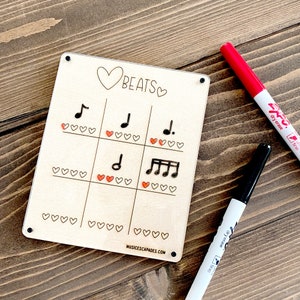 Heart Beats Dry-erase Music Rhythm Activity Board - Etsy