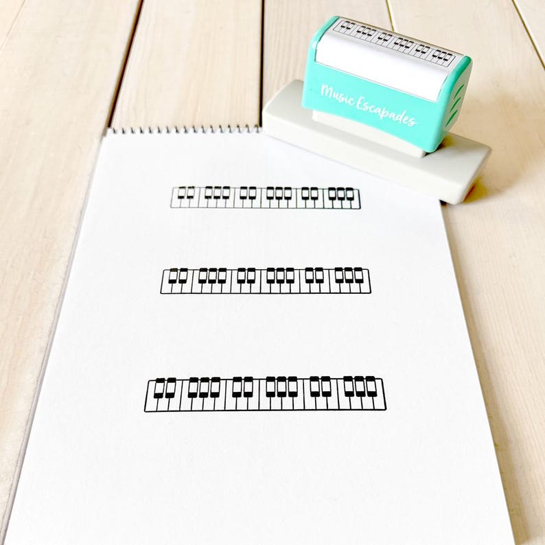 Large Piano Keyboard Stamp for Piano Lessons, Piano Keys Diagram, Piano ...