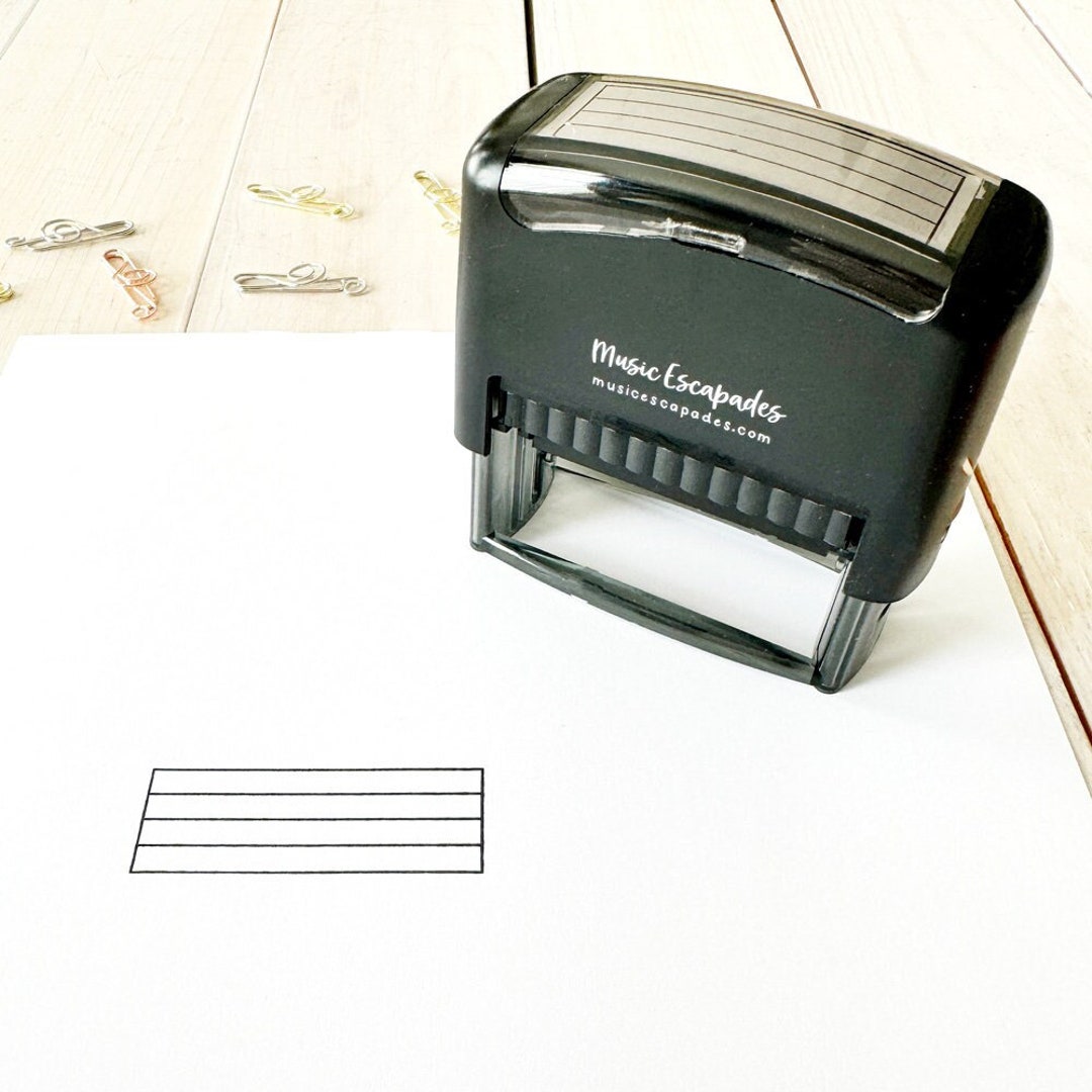Music Staff Lines Self Inking Stamp - Etsy