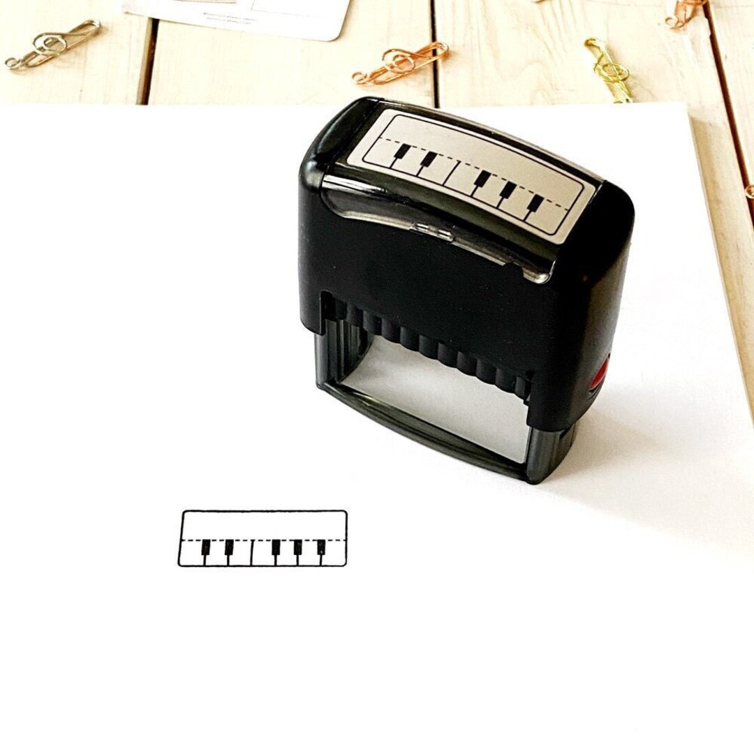 Piano Keys Label Self Inking Stamp - Etsy