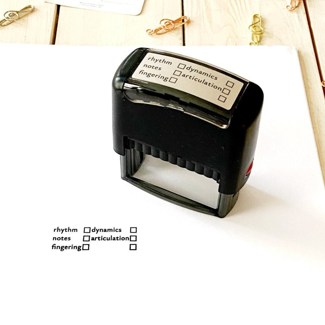 Music Progress Checklist Self Inking Stamp - Etsy