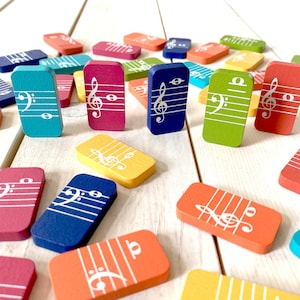 Wooden Music Note Tiles for Music Center, Elementary Music Classroom ...