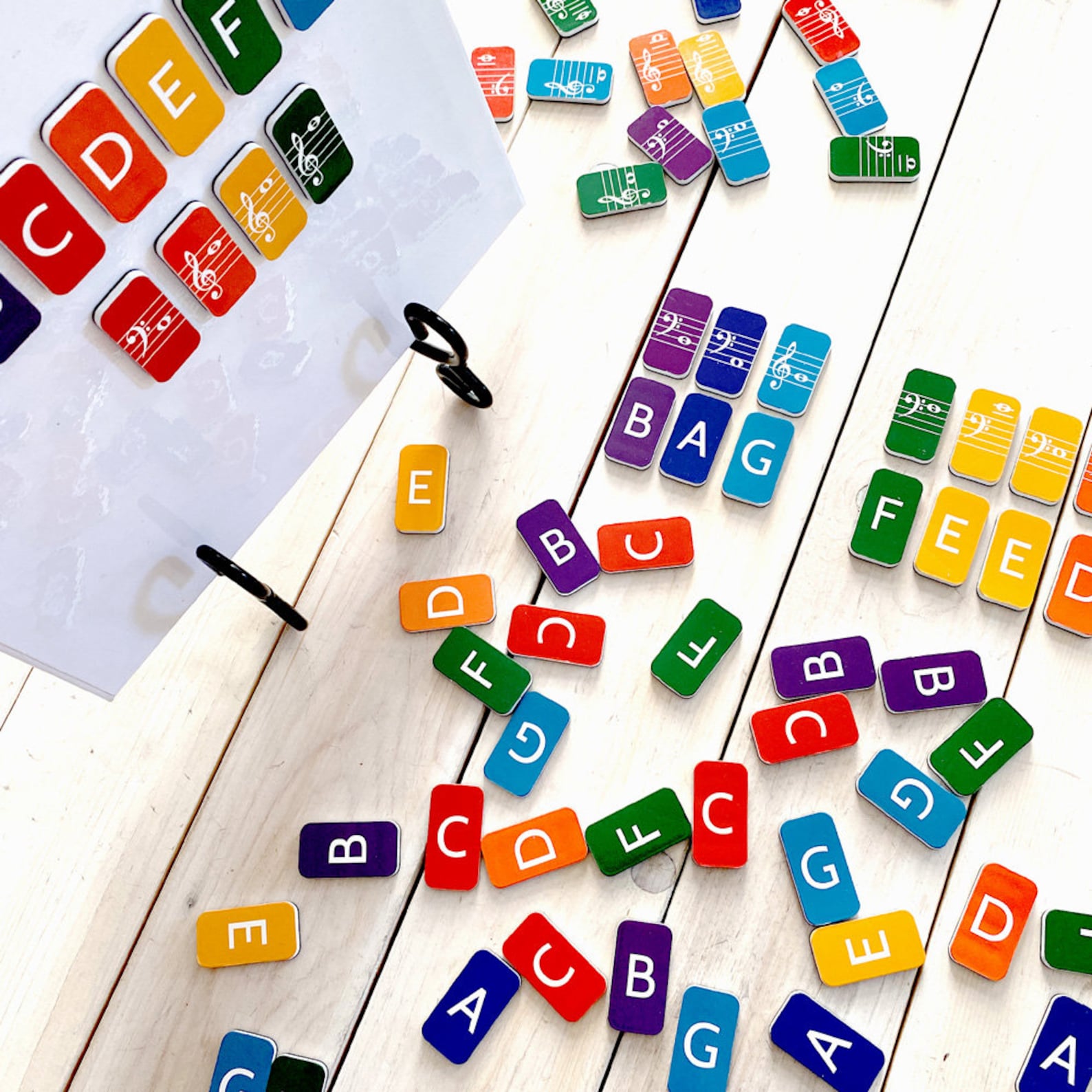 Magnetic Music Note Tiles for Elementary Music Center Music - Etsy