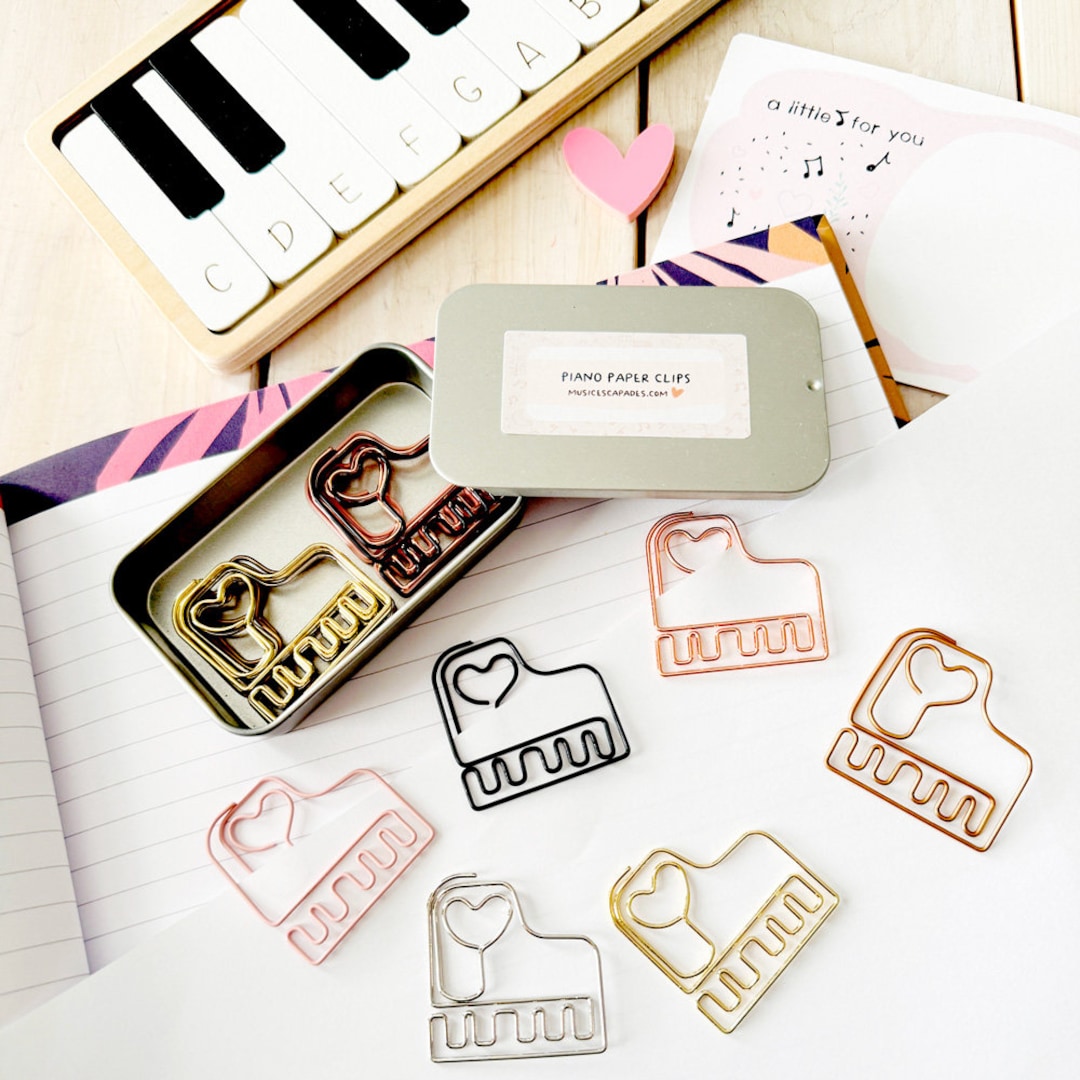 Piano Bookmark Paper Clips - Etsy