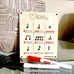 Heart Beats Dry-erase Music Rhythm Activity Board - Etsy