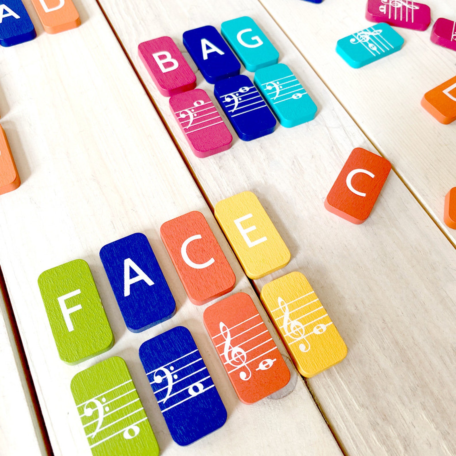 Wooden Music Note Tiles for Music Center Elementary Music - Etsy